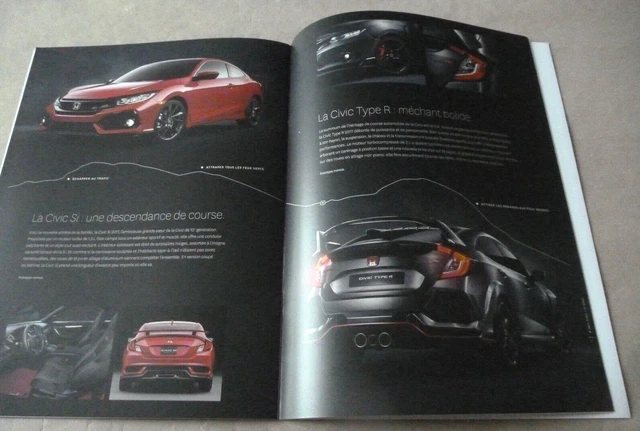 2017 HONDA CIVIC TYPE R ODYSSEY PILOT Catalogue Brochure Folder ...