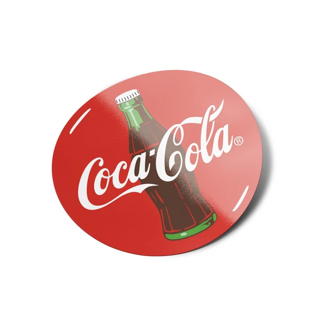 PACK X5 AUTOCOLLANTS STICKER COCA COLA LOGO VINTAGE ROND boisson ...
