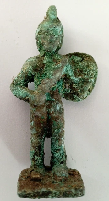 RARE ANCIEN SCULPTURE bronze statue fer forgé haute-époque romain jouet ...