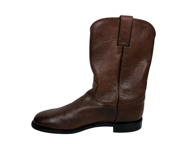 JUSTIN MENS CLASSIC Roper Boots 3714 Brown Size 9 C Made In Mexico ...