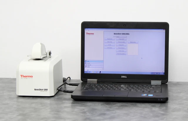 THERMO SCIENTIFIC NANODROP 2000 UV-Vis Spectrophotometer w/ Laptop ...