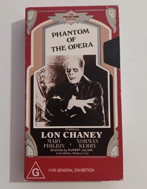 PHANTOM OF THE Opera VHS Collectors Edition Slip Case Lon Chaney Rupert ...