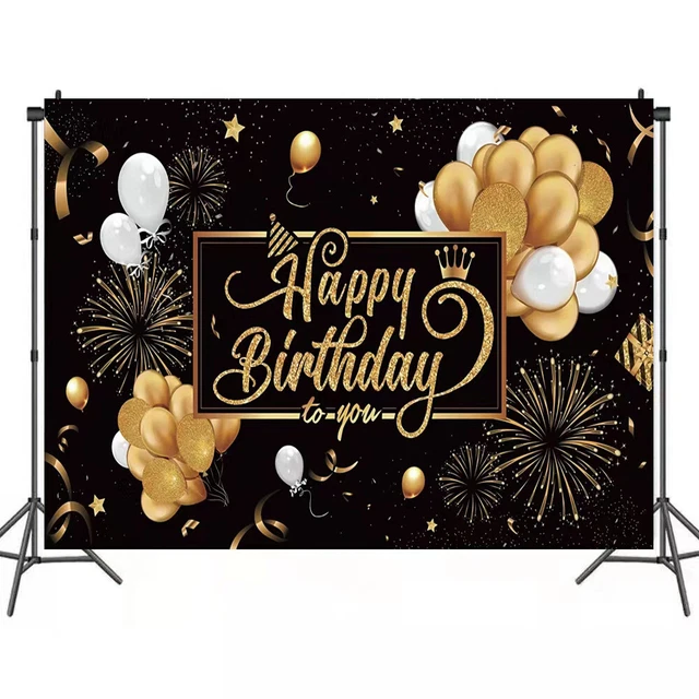 BALLOON PHOTO BACKDROP Happy Birthday Party Background Studio Props ...