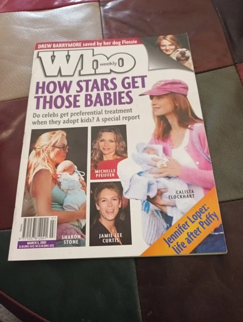 WHO MAGAZINE, Drew Barrymore, Sharon Stone, Jennifer Lopez,Jamie Lee ...
