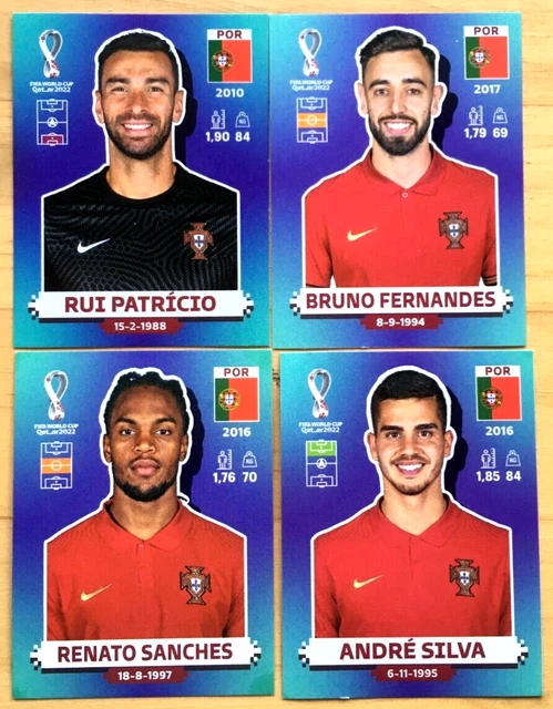 PANINI FIFA WORLD Cup WM 2022 Qatar 4 x Portugal : POR 4, 12, 15, 17 ...