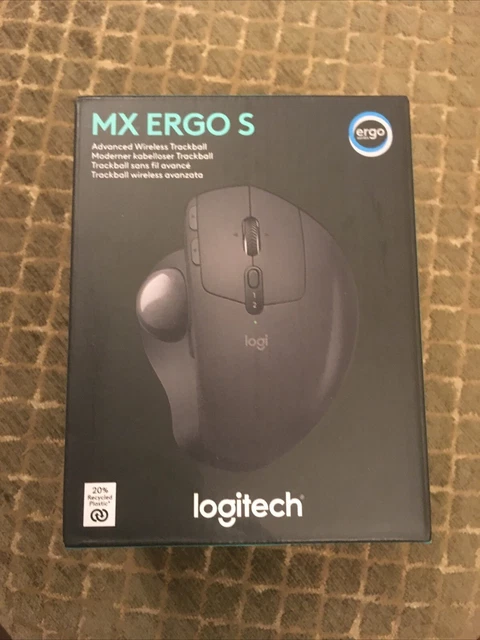 LOGITECH MX ERGO S Advanced Wireless Trackball Mouse USB-C Rechargeable ...