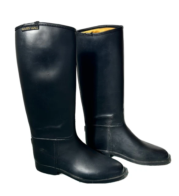 HARRY HALL CLASSIC Child’s Long Rubber Riding Boots UK 1.5 - 2 £11.50 ...