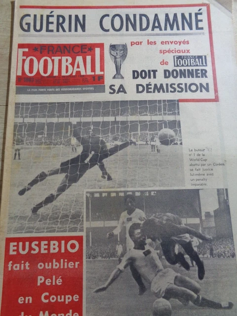 FRANCE FOOTBALL - Coupe du Monde 1966 : Demi Finale - 26 juillet 1966 EUR 19,90 - PicClick FR
