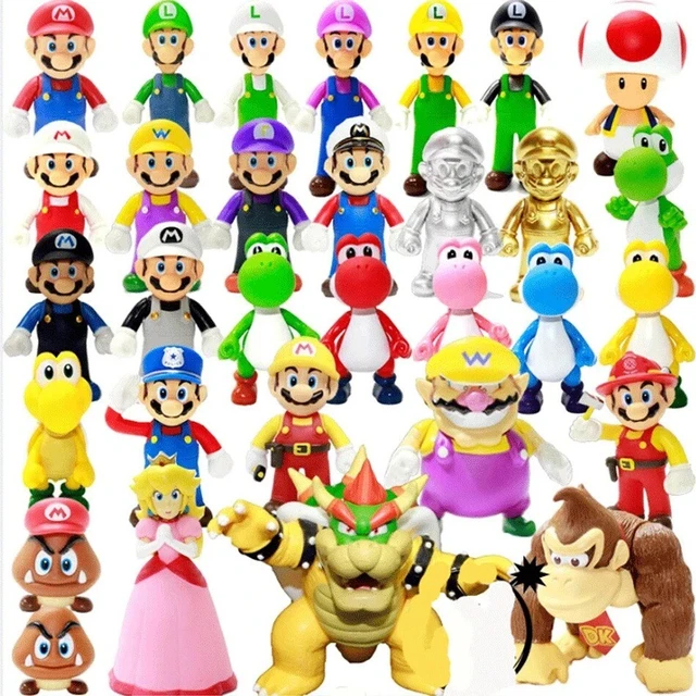 SUPER MARIO BROS Model Figures Bowser Luigi Koopa Yoshi Odyssey Kids ...