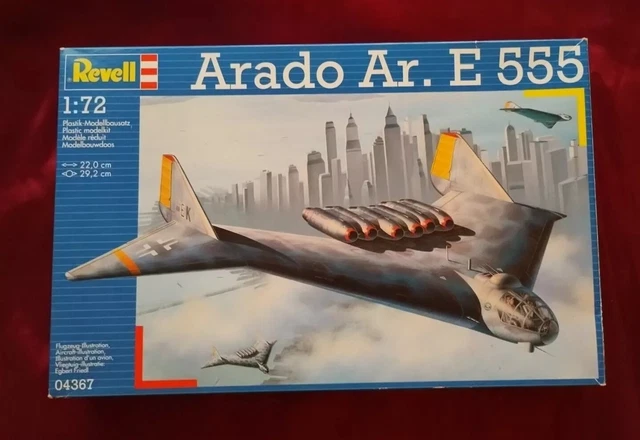 REVELL ARADO AR. E 555 German WW2 Jet Bomber Concept 1:72 Model Kit £30 ...
