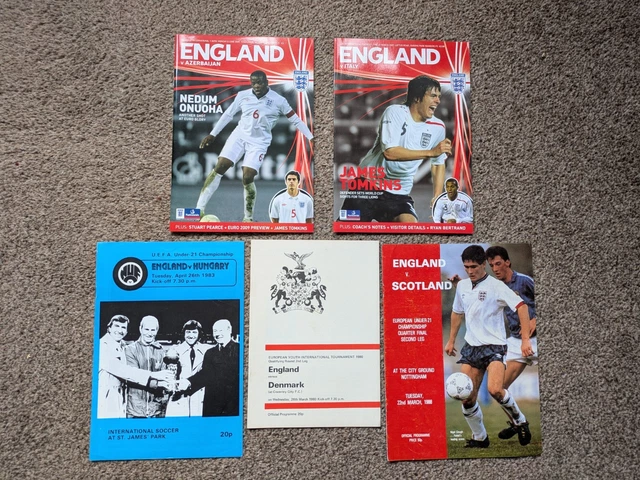 ENGLAND X 5 Programmes. U21/U20/ Youth. £3.82 - PicClick UK