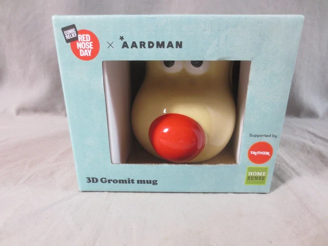 WALLACE AND GROMIT 3D Gromit Mug Aardman Red Nose Day Comic Relief ...