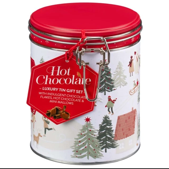 MILK HOT CHOCOLATE Luxury Tin Gift Set Ideal Christmas Gift Luxury Red ...