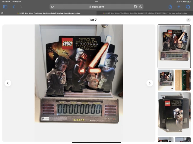 LEGO STAR WARS The Force Awakens Retail Display Count Down Clock Mint ...