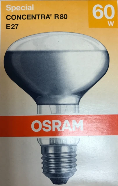 OSRAM/RADIUM CONCENTRA LAMPE R80 E27 40W//60W//75W//100W Strahler Spot ...