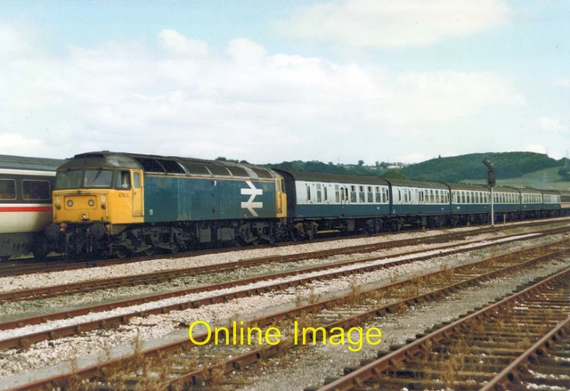 RAILWAY PHOTO 6X4 Class 47 47830 BR Blue Passenger Train Newton Abbot ...