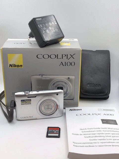 NINON COOLPIX A100 Compact Digital Camera+ In The Box - Mint Condition EUR 95,00 - PicClick FR
