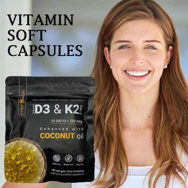 VITAMIN D3 K2 Softgel Capsules Extra Strength D3 K2 Supplements~） £8.78 - PicClick UK