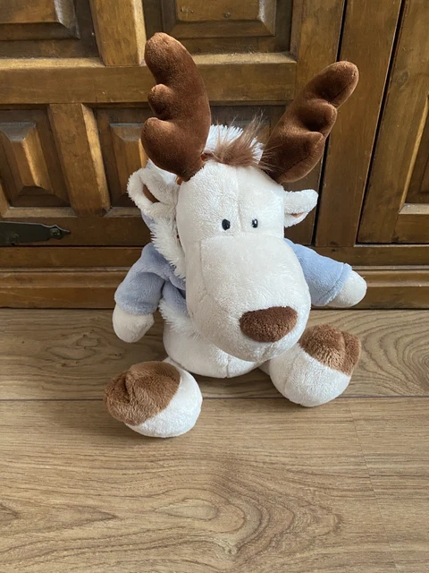 NICI REINDEER HANK Happy Winter Moose Plush Bright Sweater Hoodie £41. ...