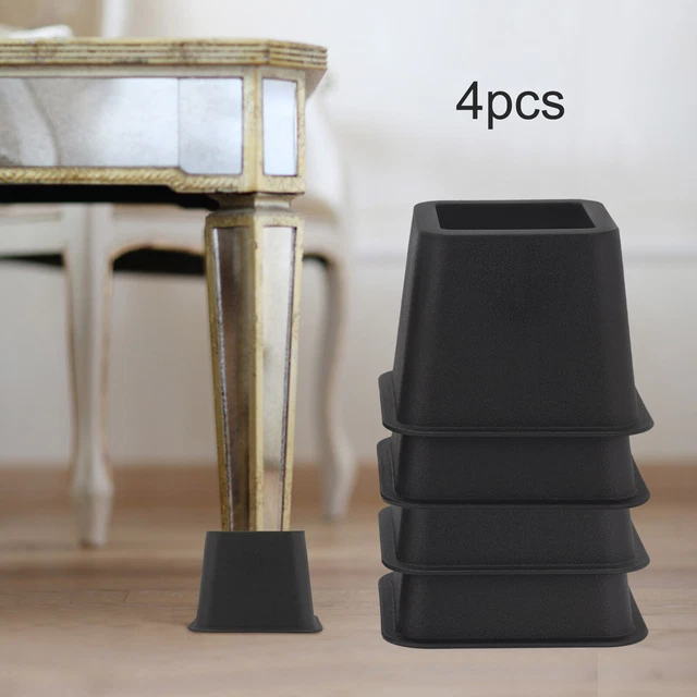 4X HEAVY DUTY Bed Chair Riser Feet Leg Lift Furniture Extra Raiser ...