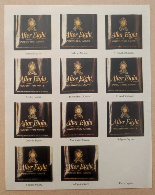 AFTER EIGHT CHOCOLATES Original UK Press Advert 1975 £5.91 - PicClick UK