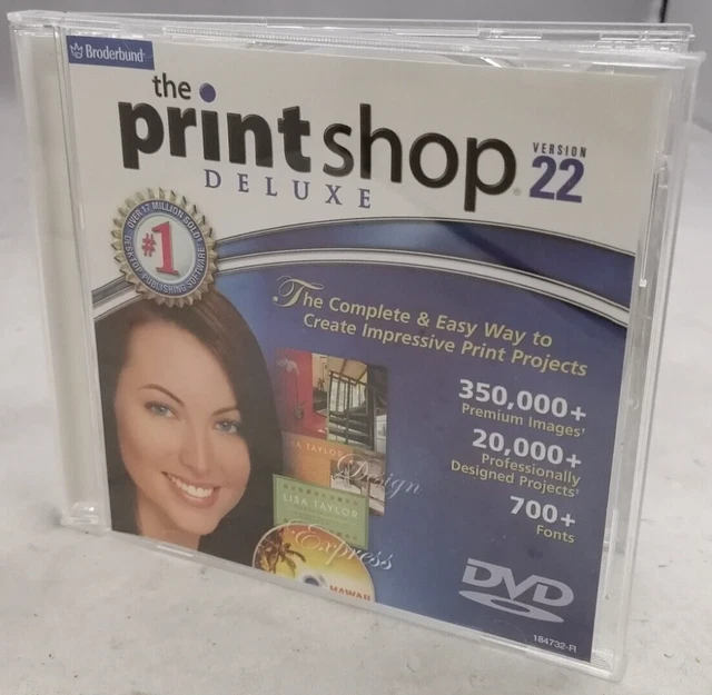 DISCO DE SOFTWARE Broderbund The Printshop versión Deluxe 22 P/N: 184732-FI EUR 16,71 - PicClick ES