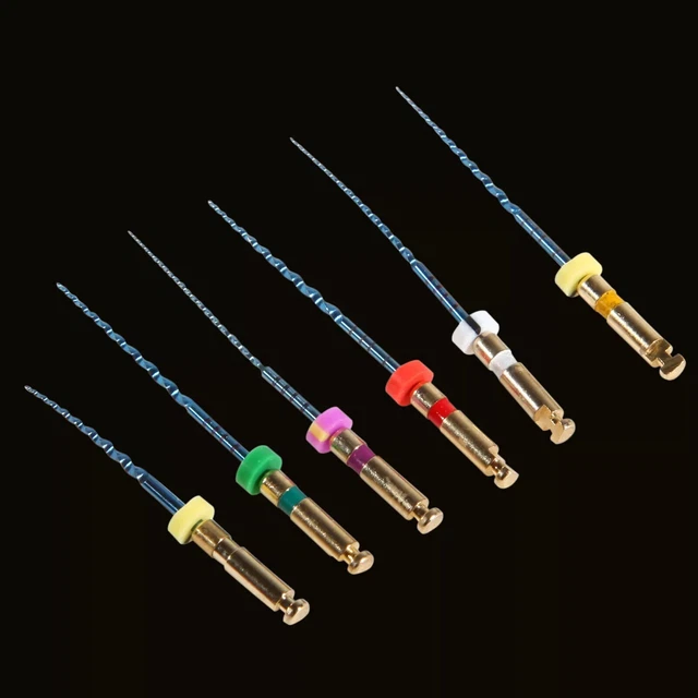 6PCS ENDO ROTARY Files Dental Root Canal NITI Rotary Files Tip Engine ...