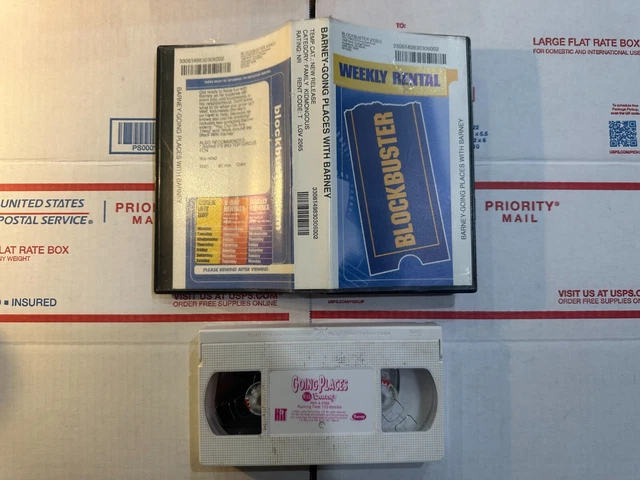RARE BLOCKBUSTER- GOING Places With Barney 1992 VHS Clamshell Hollywood ...