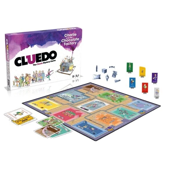 CLUEDO CHARLIE AND the Chocolate Factory Mystery Board Game Roald Dahl ...