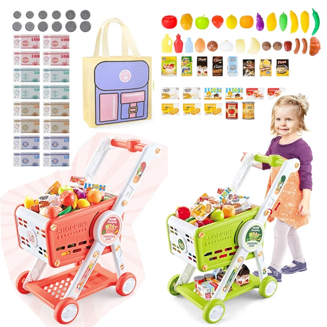 SUPERMARKET TOY SHOPPING Trolley Play Set Grocery Shopping Cart Play ...