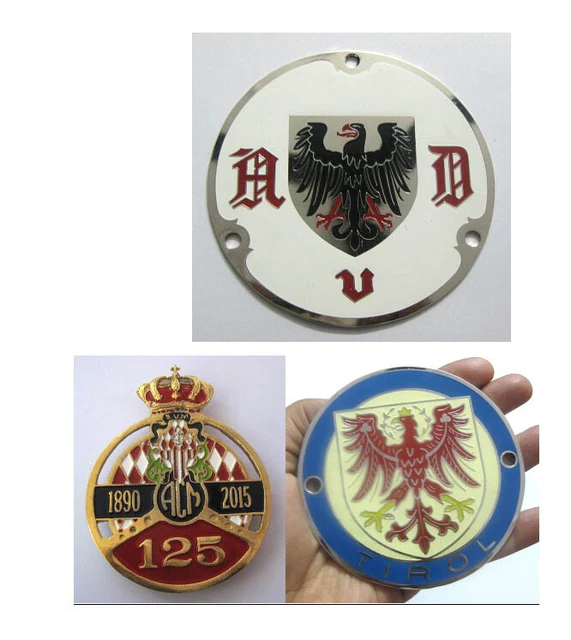 CAR BADGES SET of 3pcs car grill badge emblem logos metal enamled $115. ...