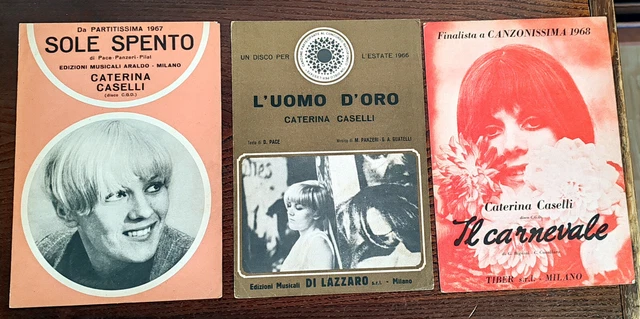 LOTTO 3 Spartiti Caterina Caselli Canzonissima 68 Partitissima 67 Disco ...