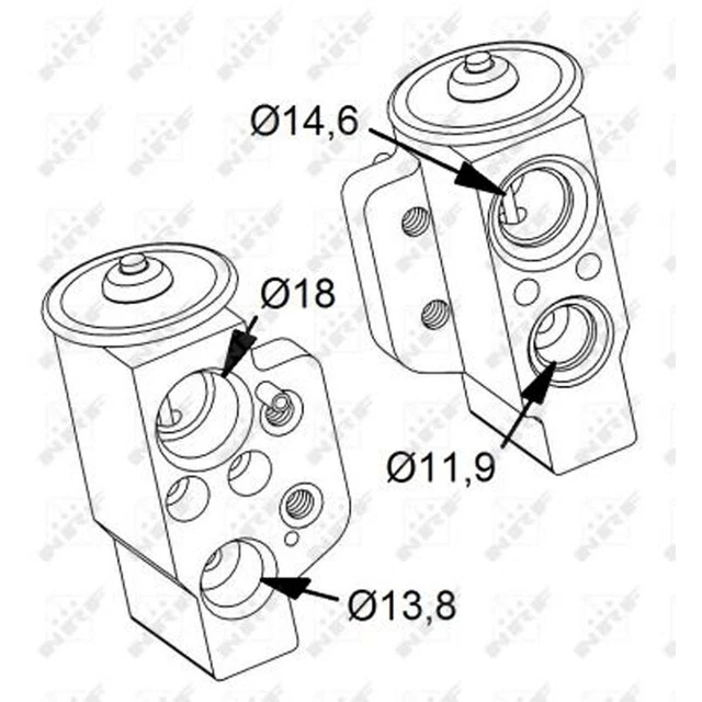 NRF 38417 EXPANSIONSVENTIL Klimaanlage für VW GOLF 5 6 PASSAT TIGUAN ...