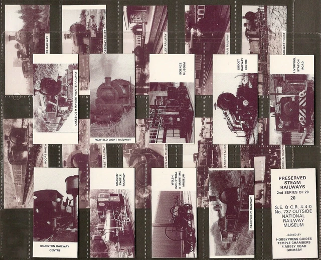 HOBBYPRESS-FULL SET- PRESERVED Steam Railway 1984 (2Nd Series 20 Cards ...