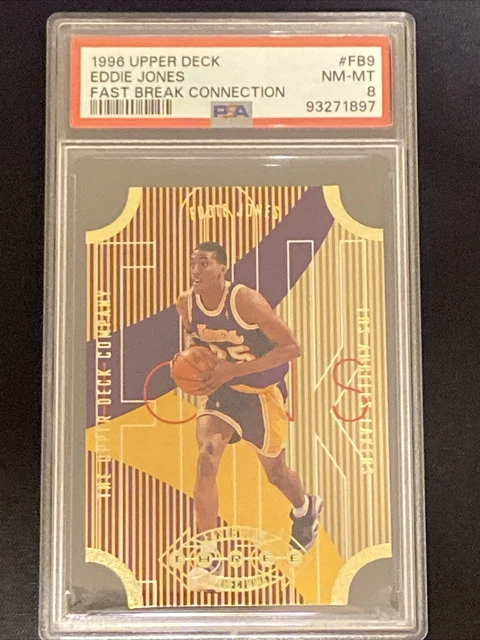 EDDIE JONES 1996 Upper Deck Fast Break Connections FB9 Lakers PSA 8 EUR ...