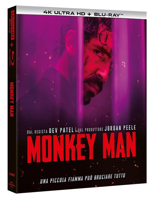 MONKEY MAN (4K UHD + Blu-ray) (4K UHD Blu-ray) Sharlto Copley Pitobash ...