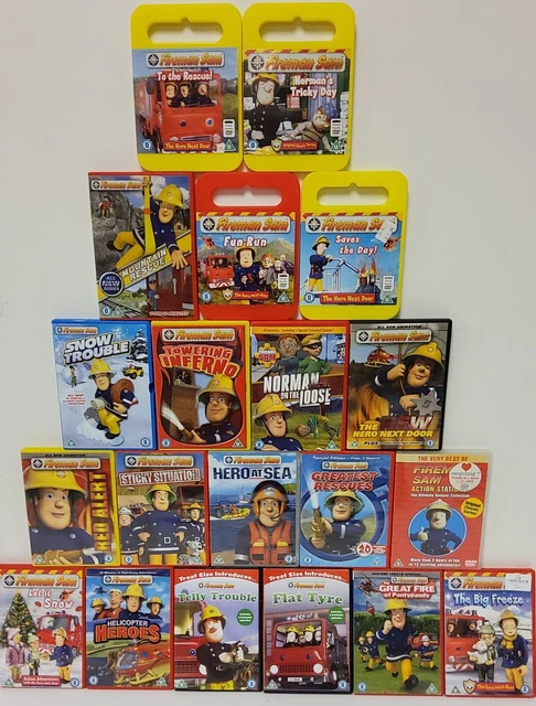 FIREMAN SAM! DVD Bundle x20 - RedAlert SnowTrouble FlatTyre FunRun (63 ...