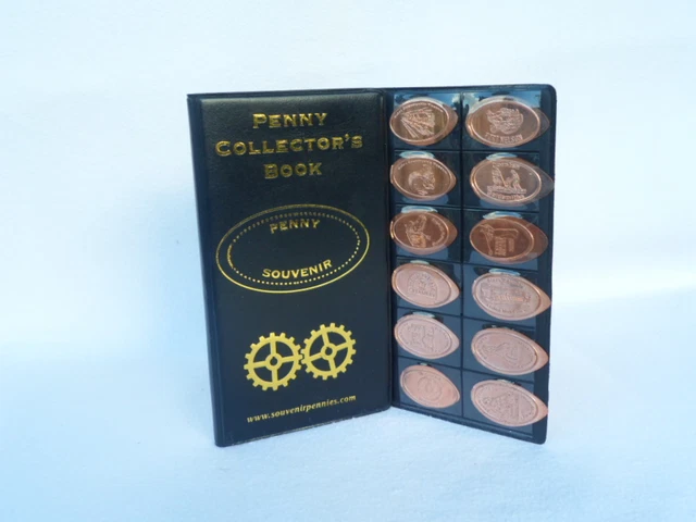 PENNY COLLECTOR'S BOOK + 2 Pressed Pennies - Elongated Coin Passport ...