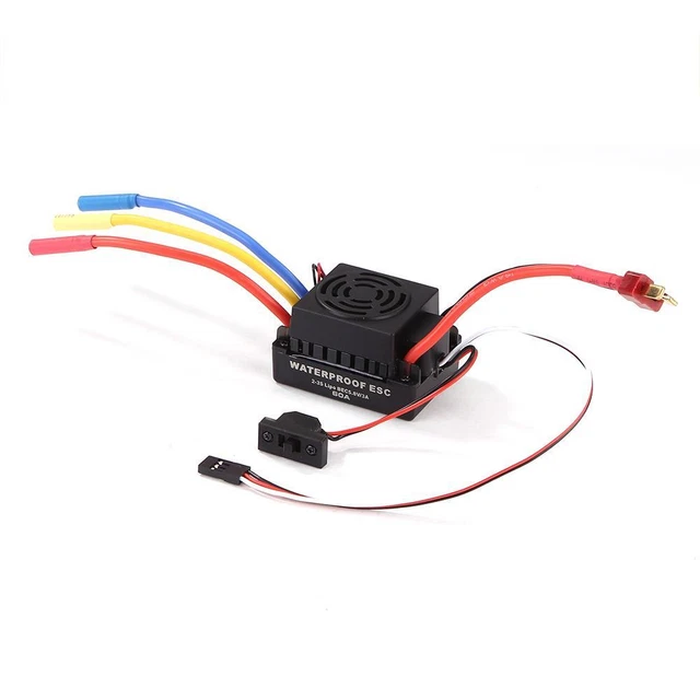 60A WATERPROOF BRUSHLESS Motor Speed Controller Sensorless ESC (Black ...