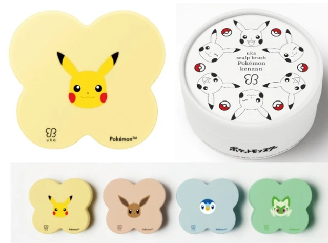UKA SCALP BRUSH Pokémon Collabo Kenzan pokemon Pikachu Eievui Pochama ...