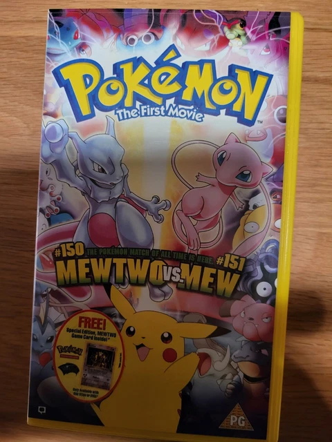 GENUINE POKÉMON THE First Movie Mewtwo Vs Mew Promo Card Vhs Factory ...
