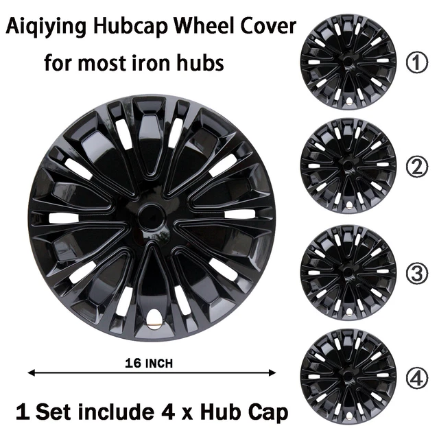 HUBCAP WHEEL COVER Replacement 16-Inch Hub Caps Universal Wheel Rim ...