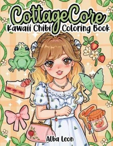ALBA LEON COTTAGECORE Kawaii Chibi Coloring Book (Poche) EUR 12,97 ...