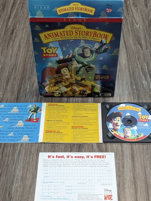 DISNEY'S TOY STORY Animated StoryBook PC Game Windows Macintosh, 1996 £ ...