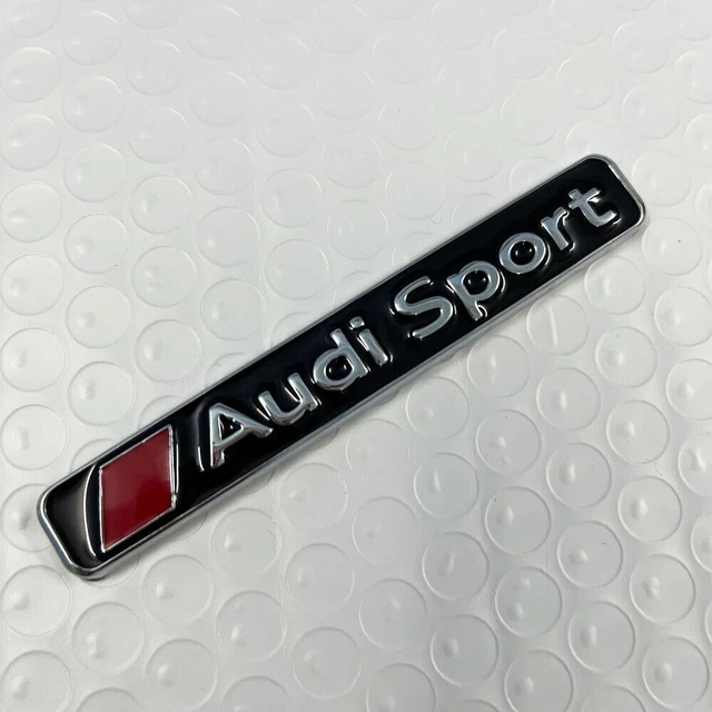AUDI SPORT SCHRIFTZUG Exterieur Emblem Logo Zeichen Tuning chrom 9,5 x ...