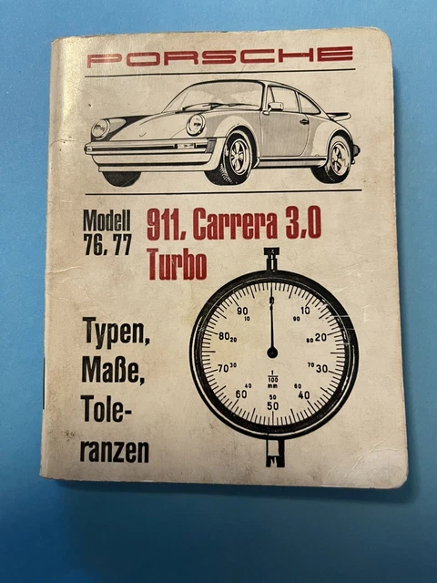 PORSCHE WERKSTATTHANDBUCH ORIGINAL 911/Carrera 3.0 Turbo Modell 76,77 EUR 60,00 - PicClick DE