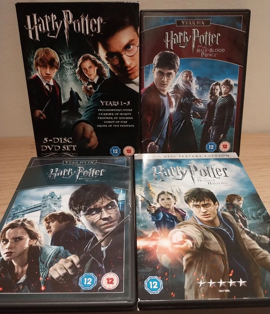 HARRY POTTER COMPLETE 1-8 DVD Film Collection Bundle All 8 Films Great ...