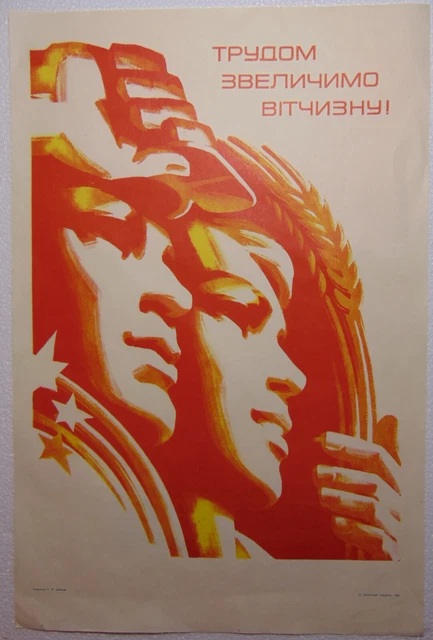 VINTAGE SOVIET PROPAGANDA Poster Original Communist Poster £99.99 ...