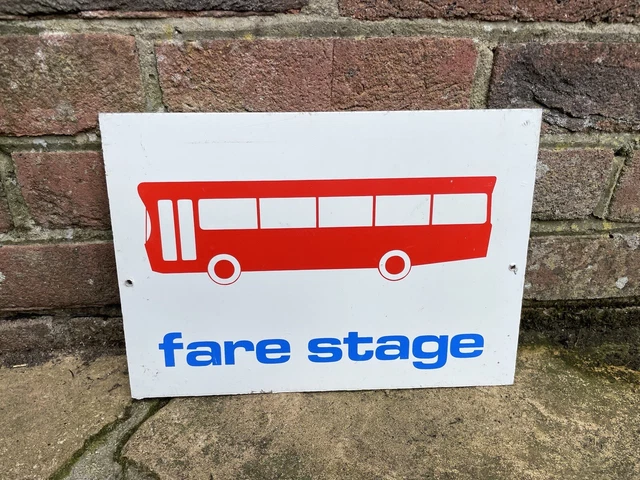 FARE STAGE BUS Stop Sign £37.10 - PicClick UK