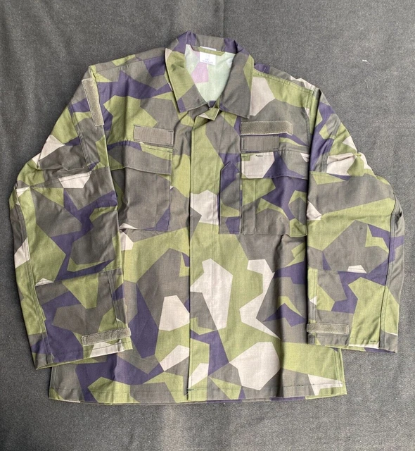 ORIGINAL SWEDISH ARMY M90 Splinter Pattern Camouflage Combat Shirt ...